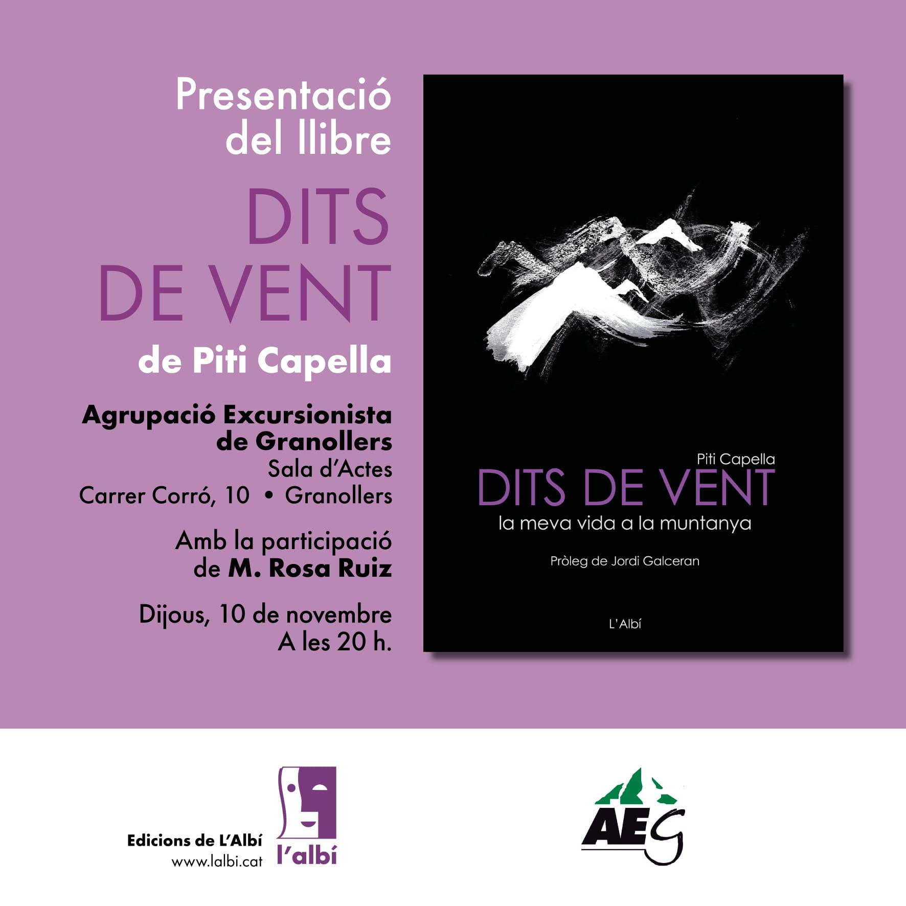 Presentació llibre Dits de Vent de Piti Capella - Agrupació ...